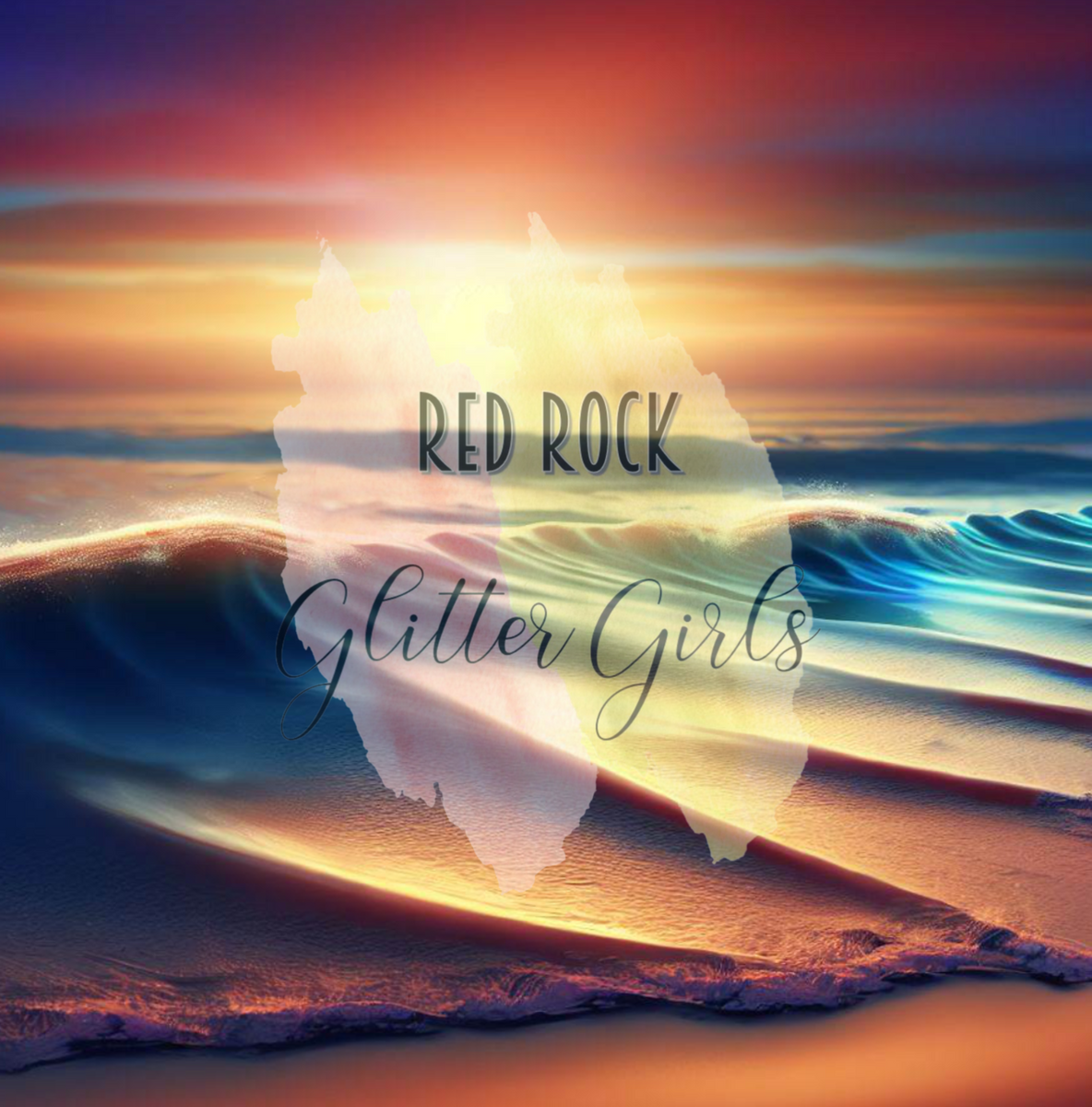 3D Beach At Sunset 20 oz. Wrap – Red Rock Glitter Girls