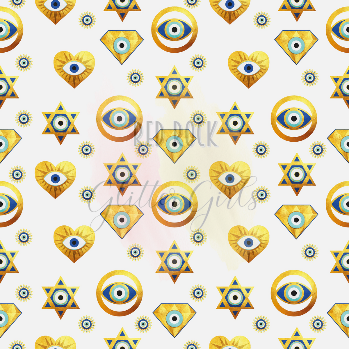 Blue Evil Eye 2 – Red Rock Glitter Girls