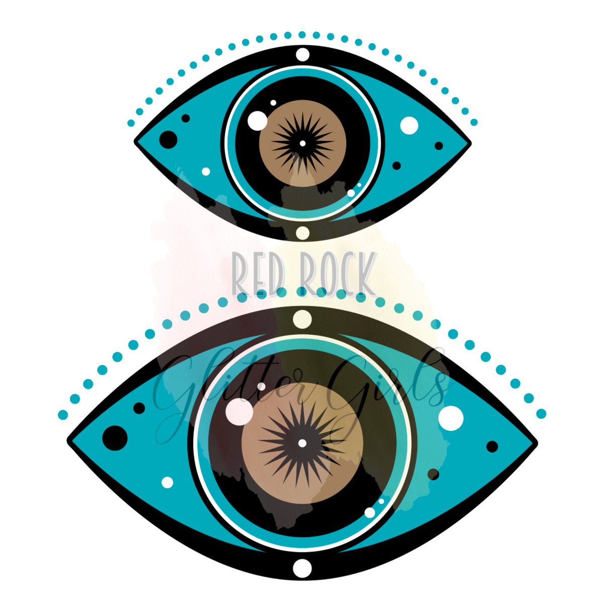 Dual Evil Eye- Clear Cast – Red Rock Glitter Girls
